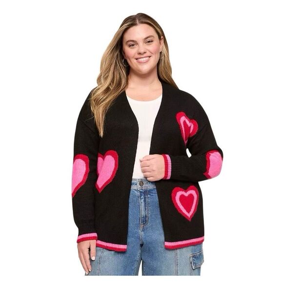 Lane Bryant | Sweaters | Lane Bryant Open Front Heart Cardigan Sweater ...